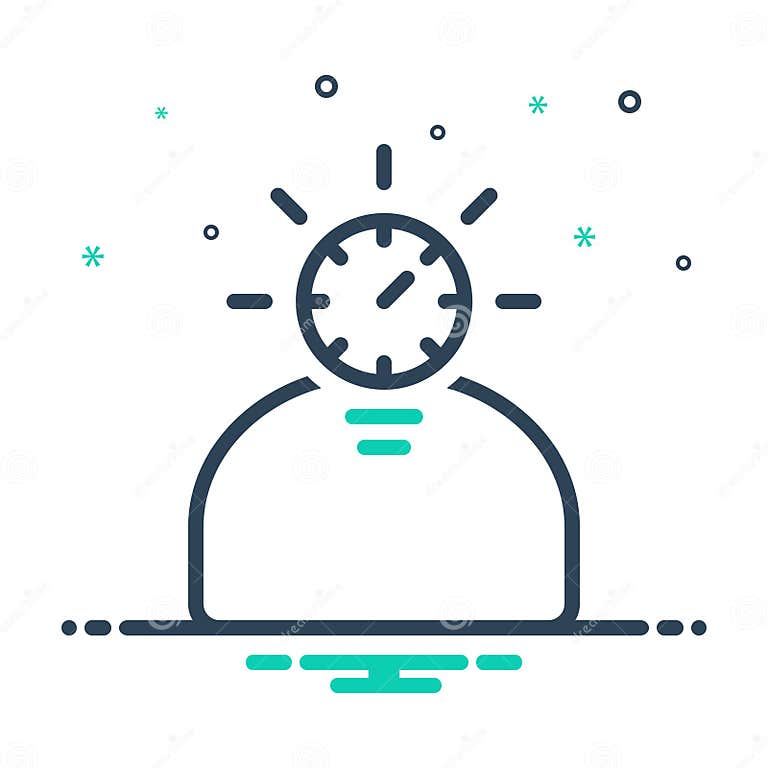 Black Mix Icon for Fast Learner, Astute and Keen Stock Vector ...