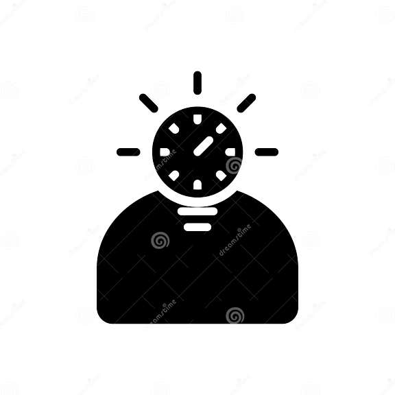 Black Solid Icon for Fast Learner, Astute and Keen Stock Vector ...
