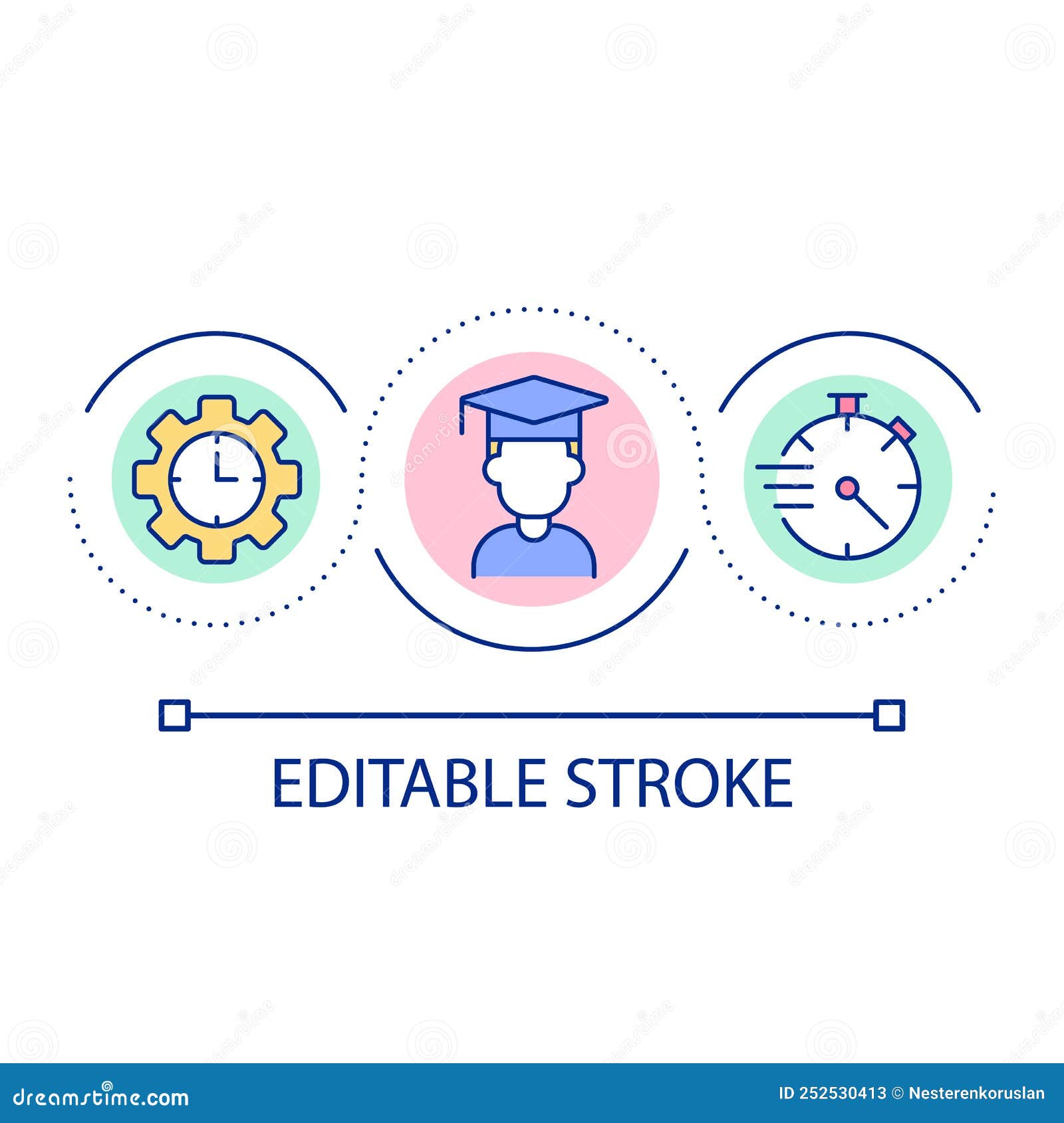 Fast Learner Student Loop Concept Icon Stock Vector - Illustration of ...