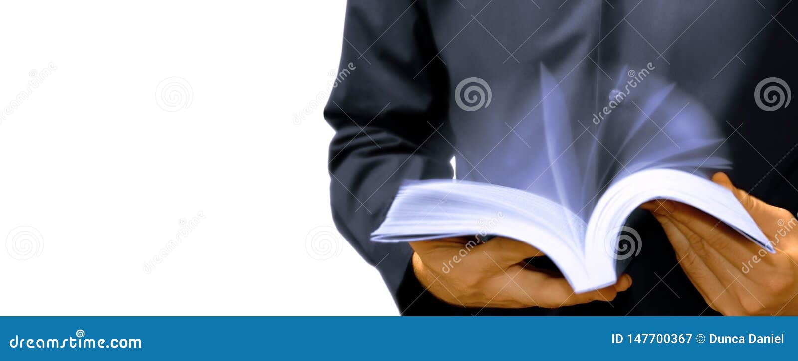 Fast Learning Concept, Person Reading and Shuffle Book Pages Stock ...