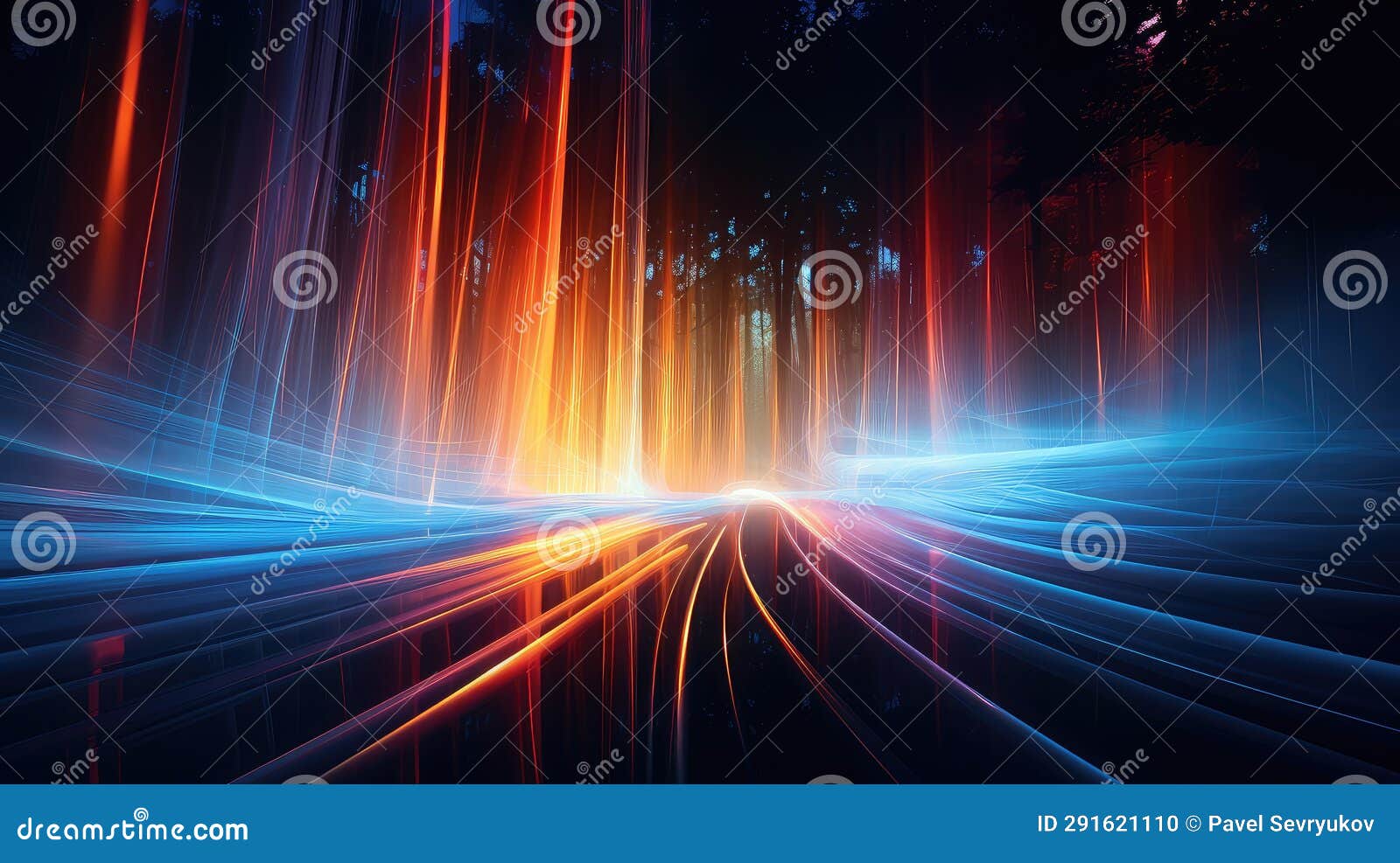 Fast light motion trails stock illustration. Illustration of motion ...