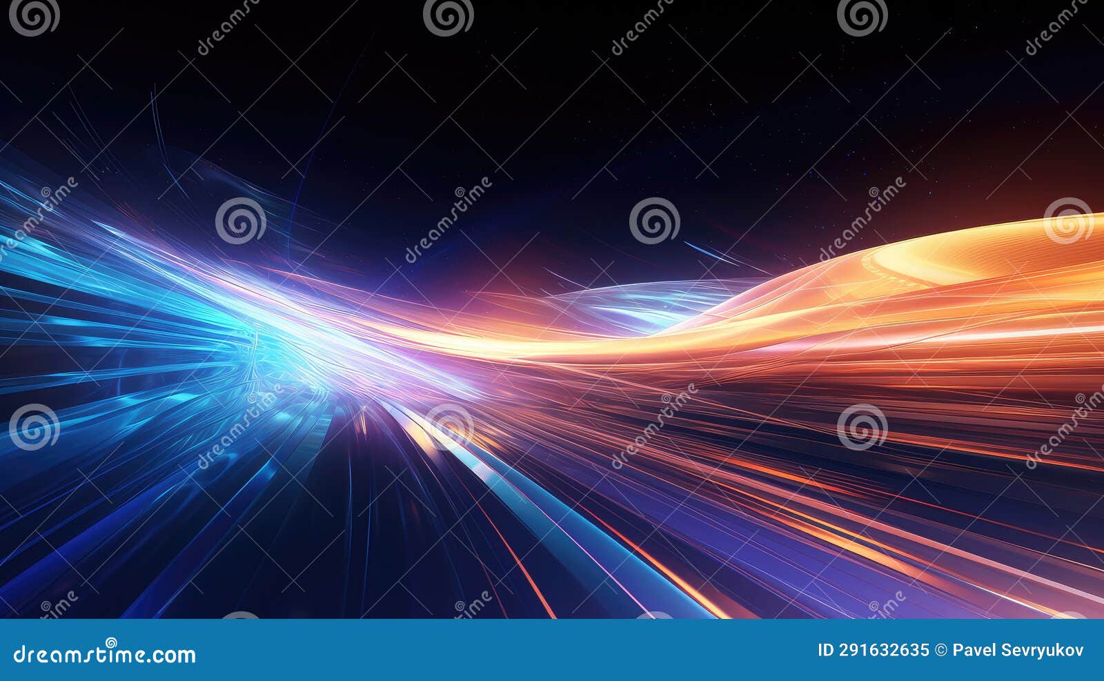 Fast light motion trails stock illustration. Illustration of bright ...