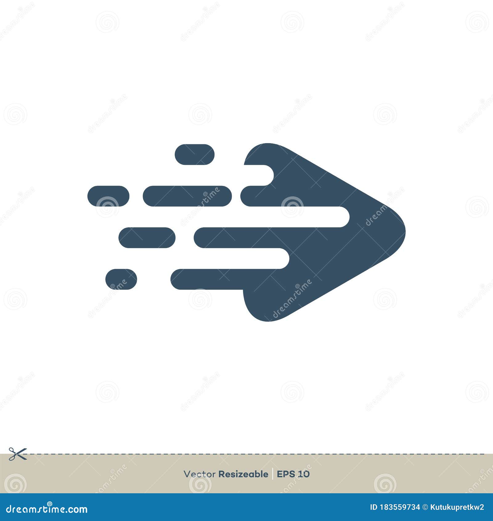 Fast Lines Arrow Vector Logo Template Illustration Design Stock Vector ...