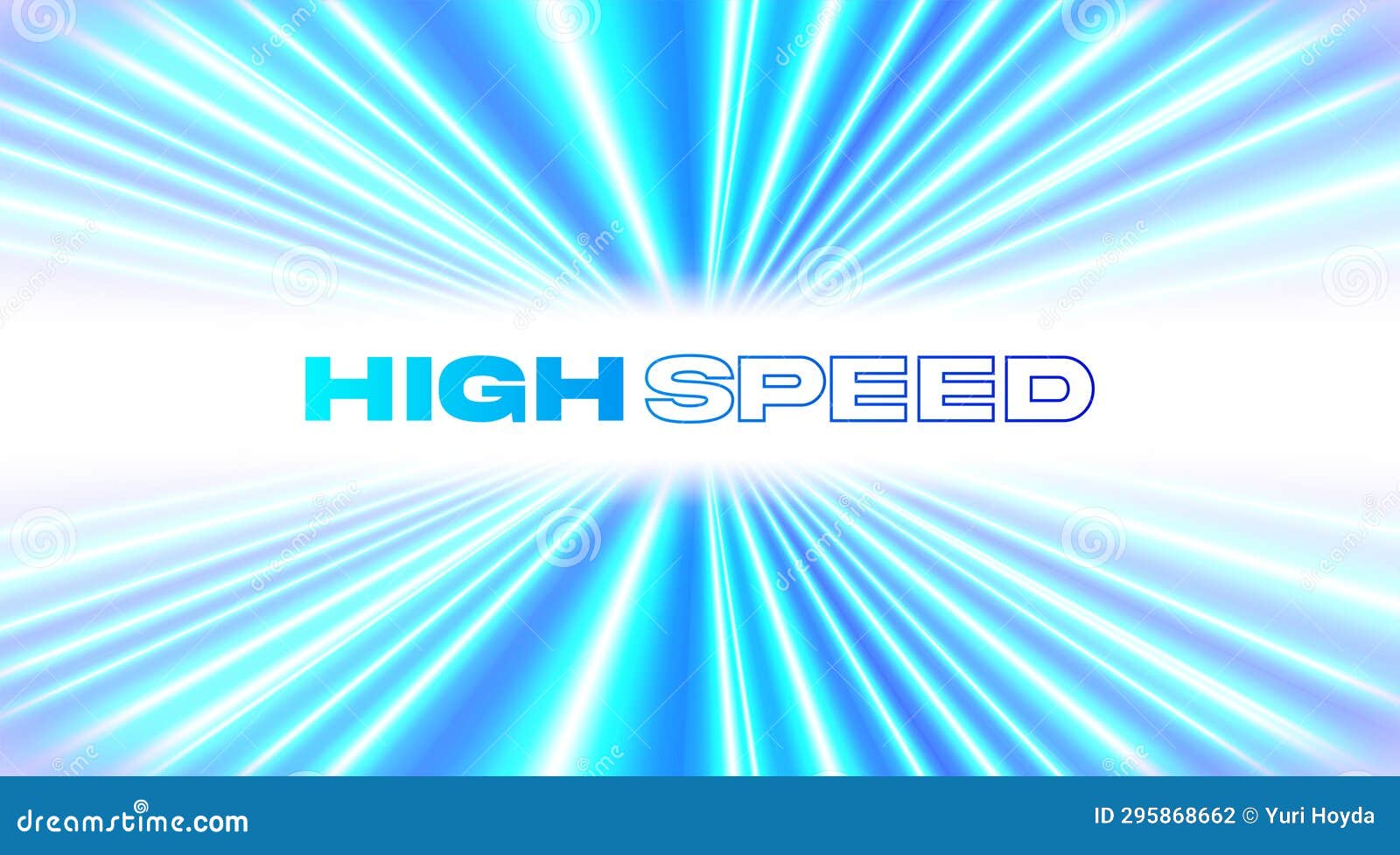 Fast Lines. Blue and White High Speed Lines Background. Dynamic Motion ...