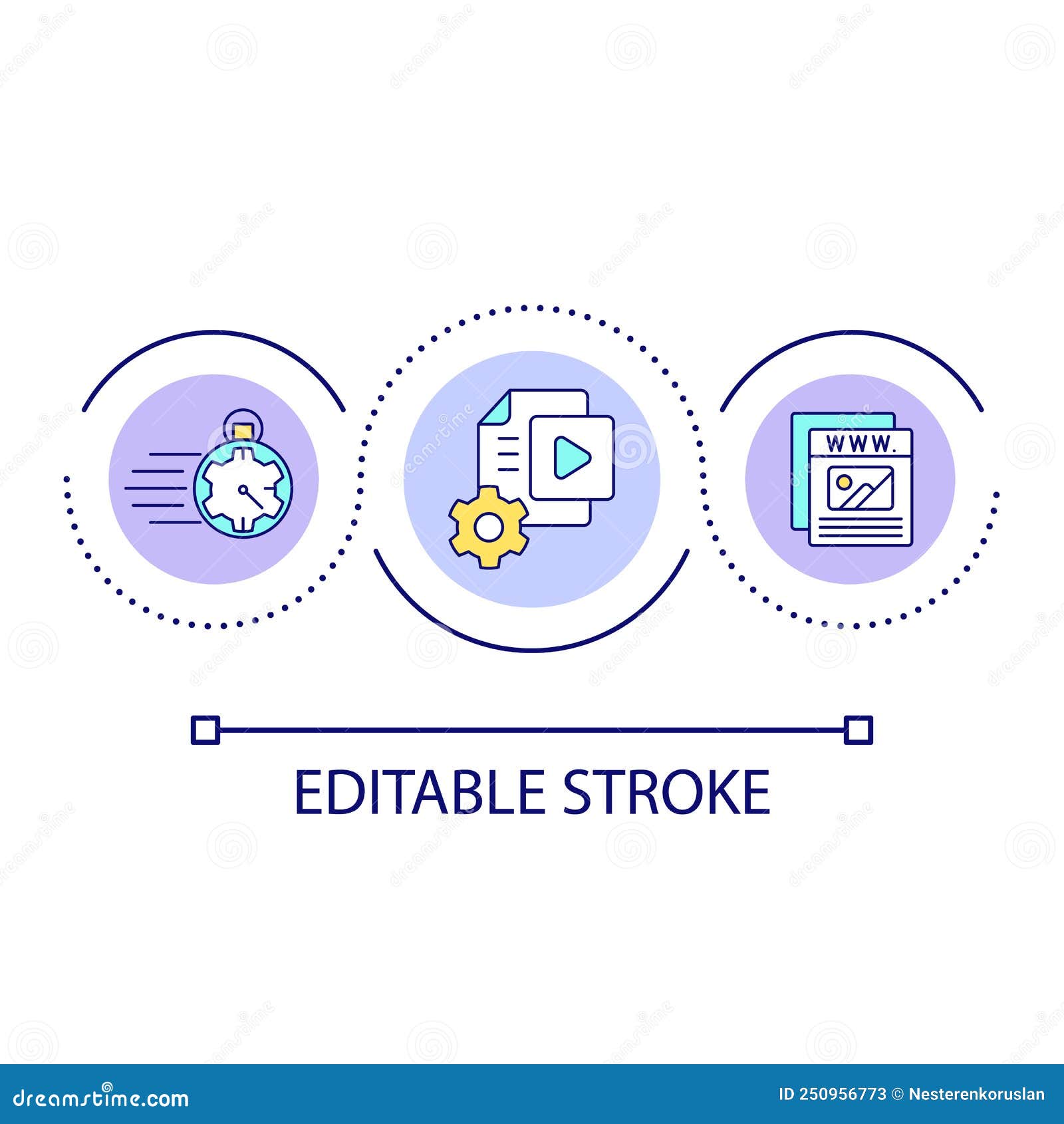 Fast Loading Website Loop Concept Icon Stock Vector - Illustration of digital, download: 250956773