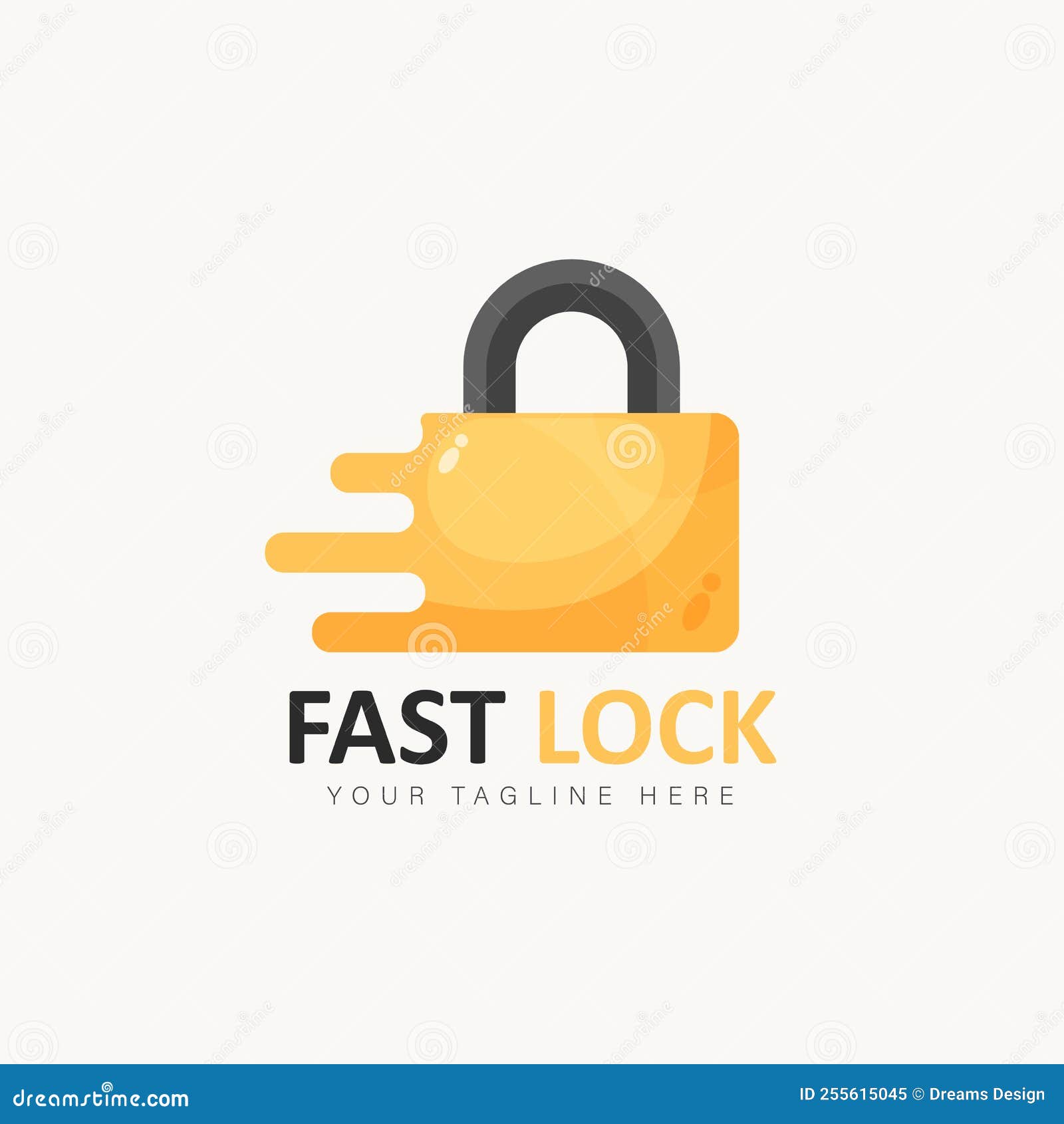 Fast Lock Logo Design Illustration Stock Vector - Illustration of safe ...