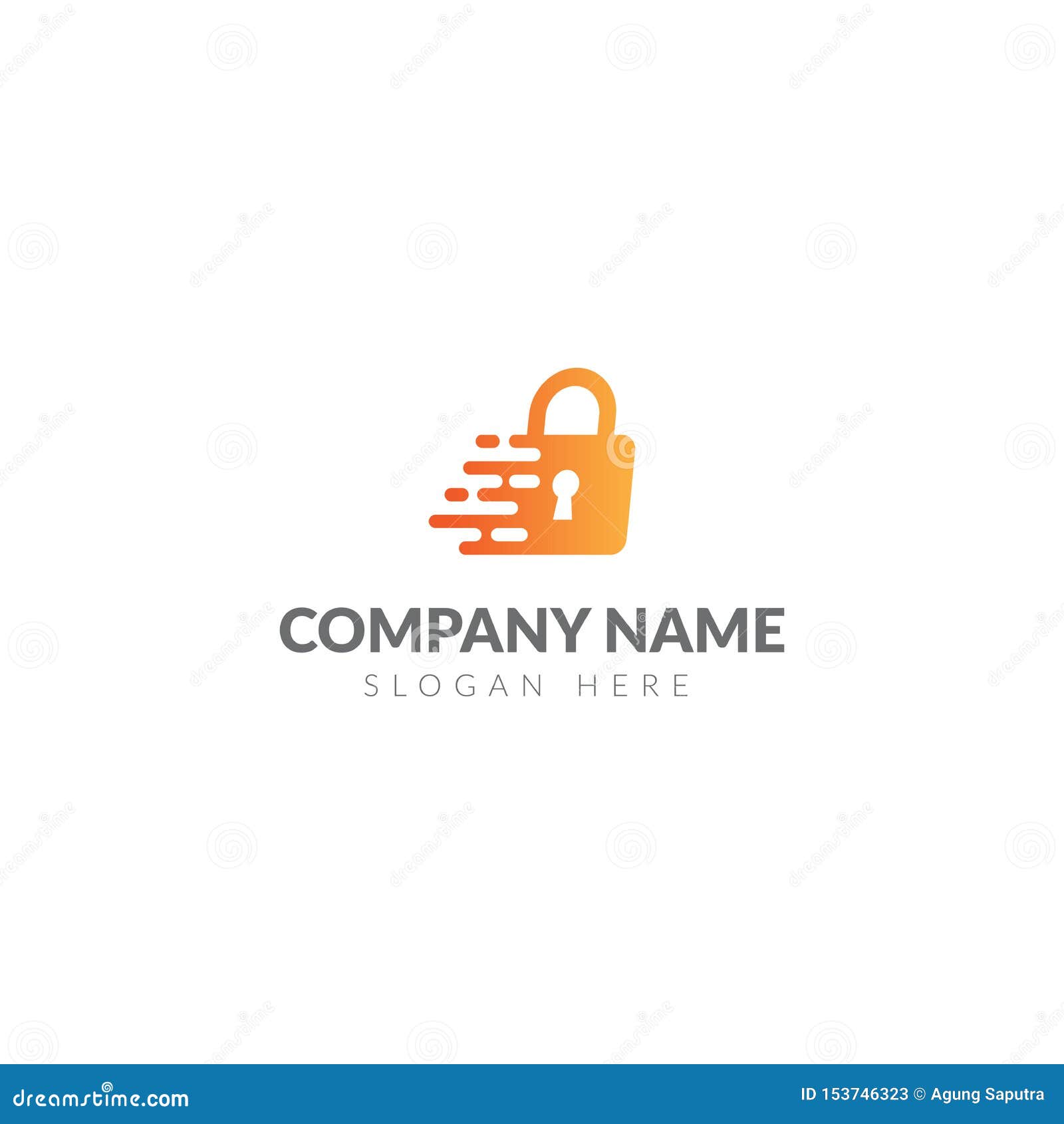 Fast lock logo template stock vector. Illustration of protect - 153746323
