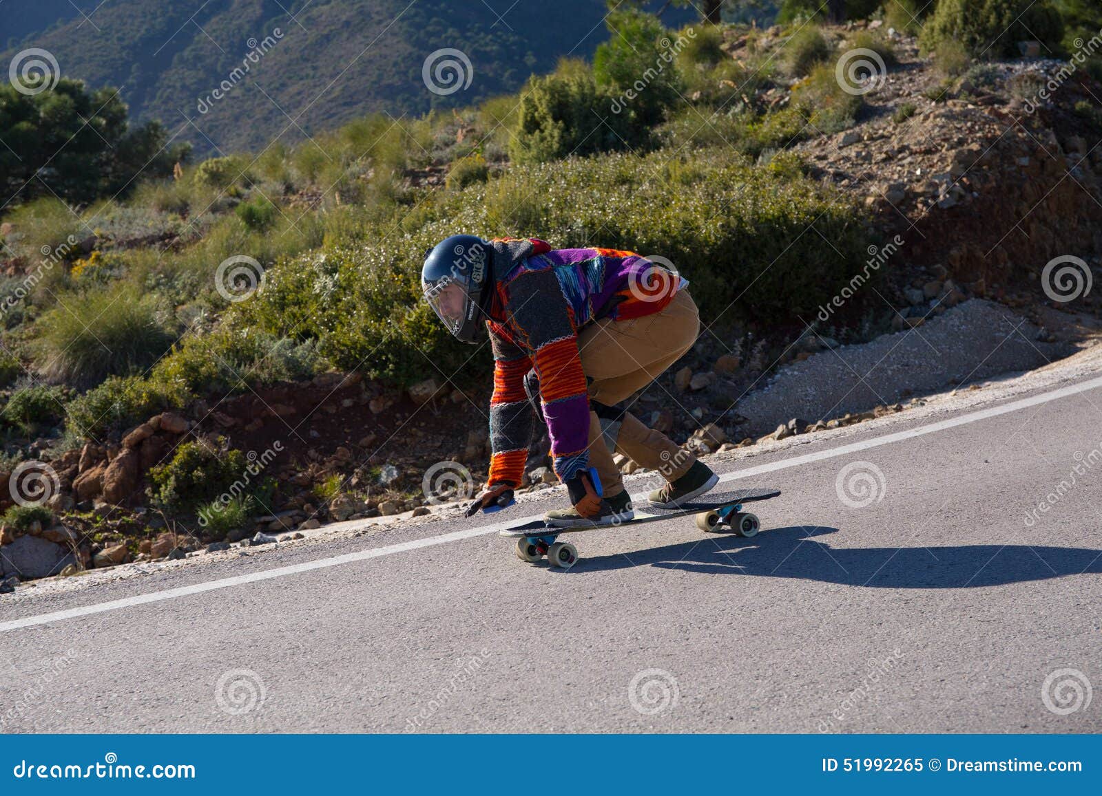 Fast Longboard Downhill Skater Editorial Image - Image of fast ...