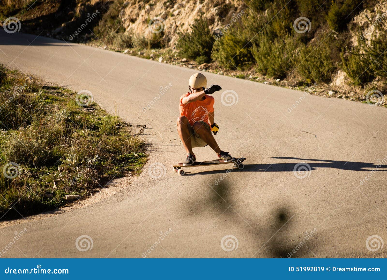 Fast Longboard Downhill Skater Editorial Stock Image - Image of shot ...