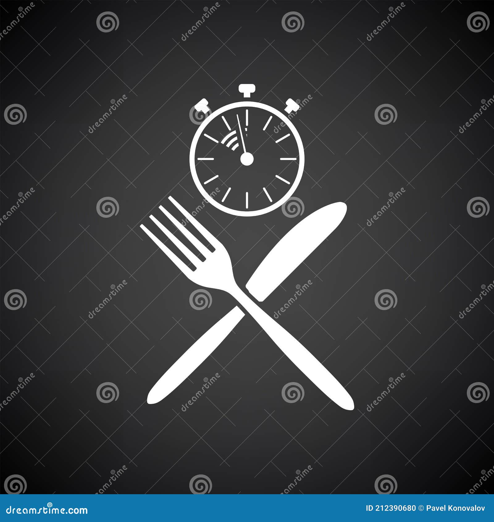 Fast Lunch Icon stock vector. Illustration of deadline - 212390680