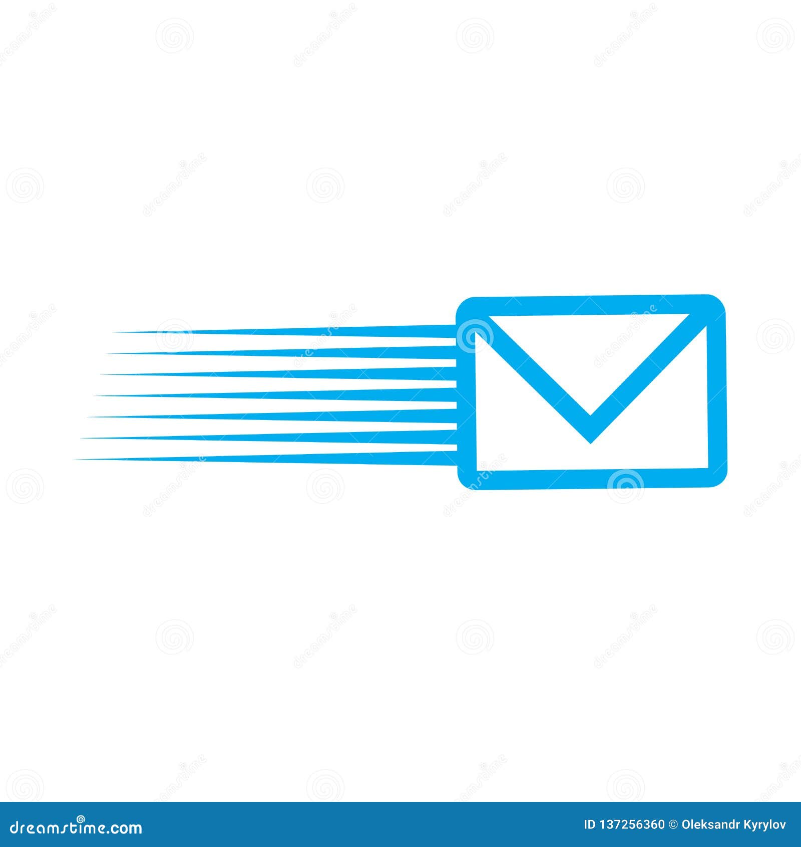Fast Mail, Email, Sms Vector Icon, Email Icon. Fyling Envelope. Fast ...
