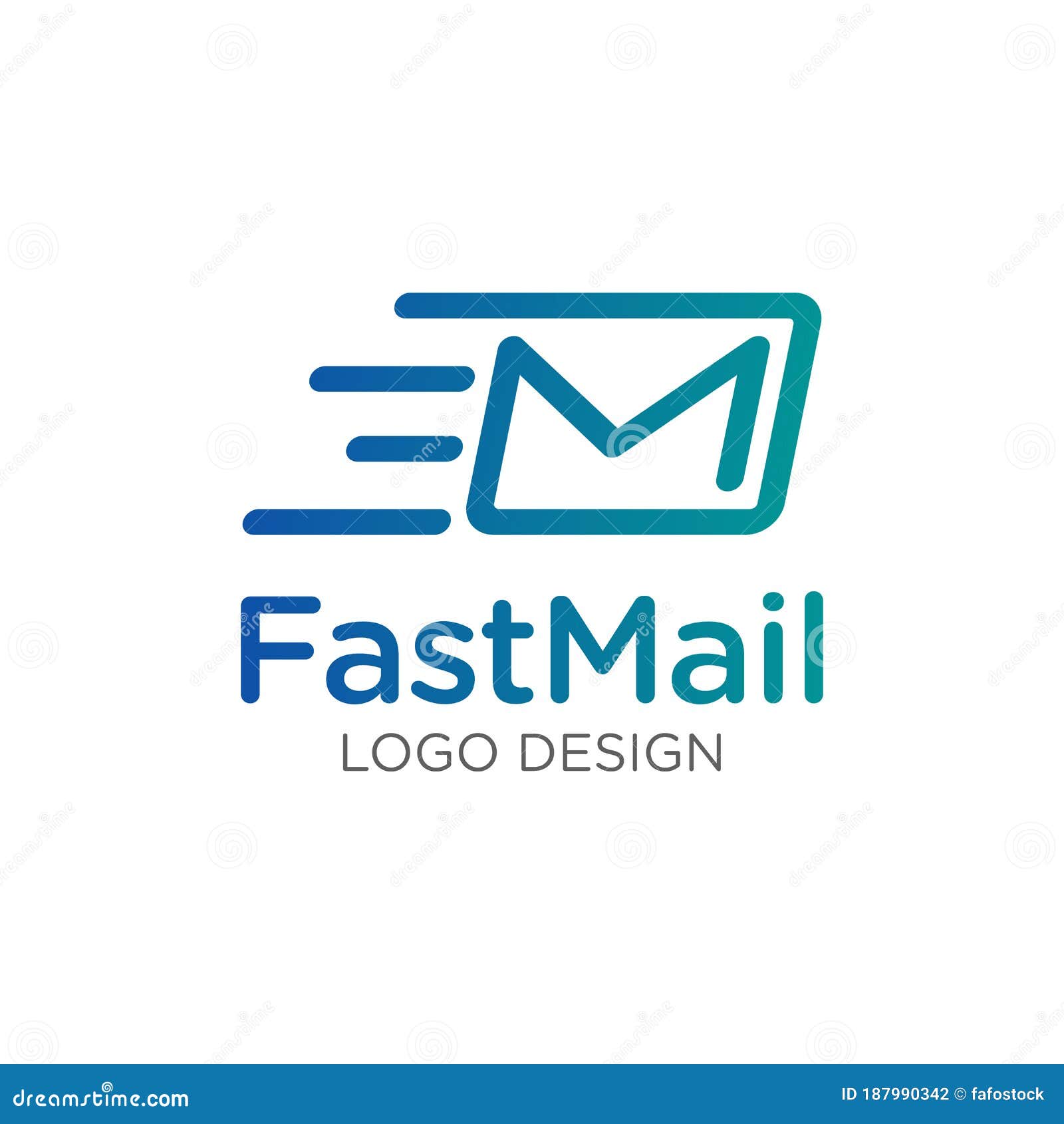 Fast Mail Logo Design Template Stock Vector - Illustration of media ...