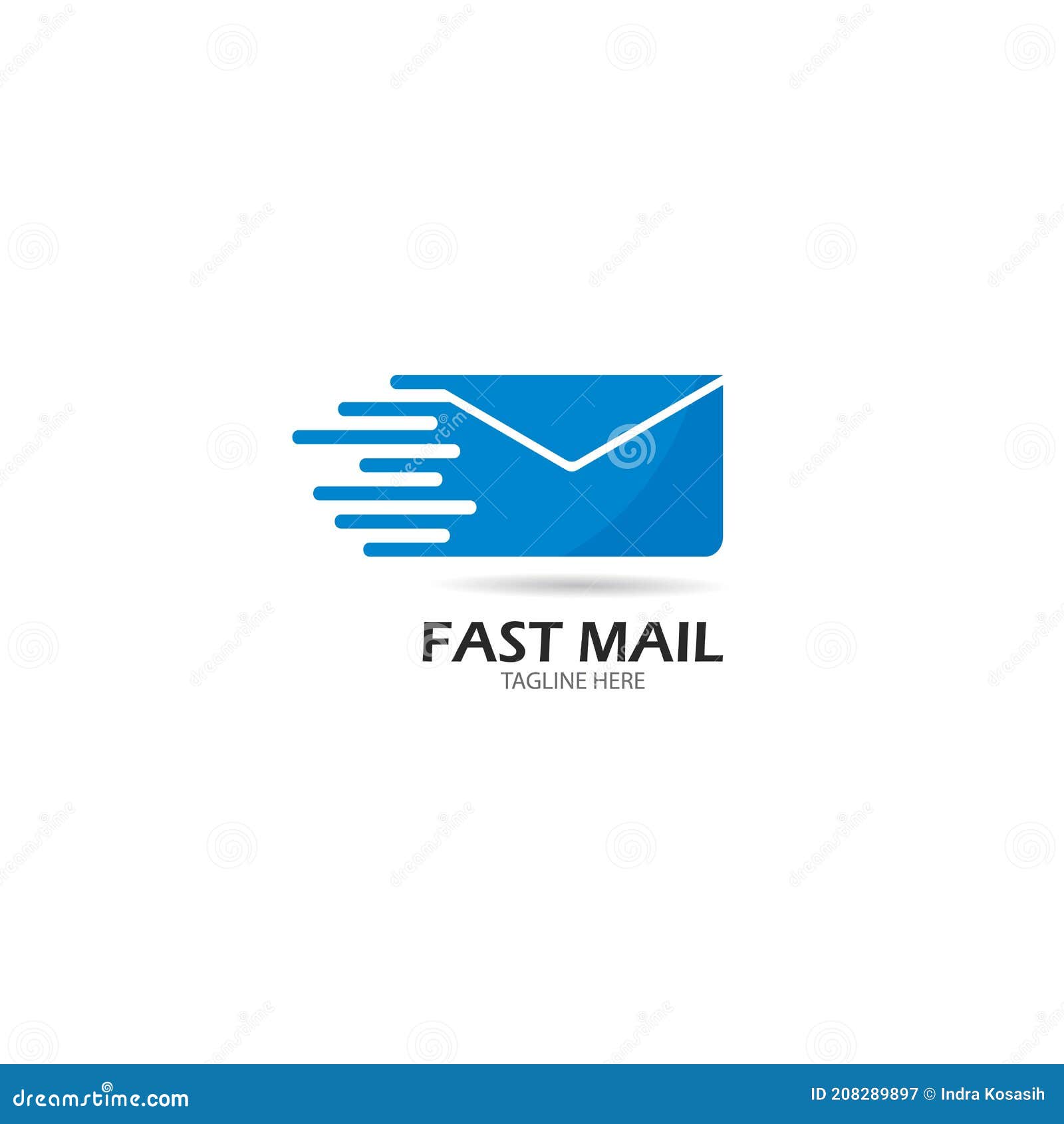 Fast Mail Logo Vector Icon Illustration Stock Vector - Illustration of ...