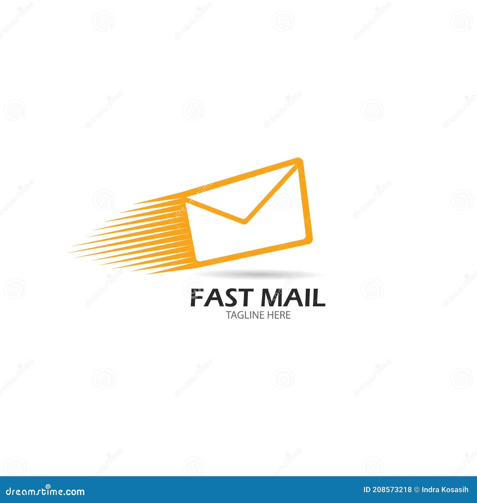 Fast Mail Logo Vector Icon Illustration Stock Vector - Illustration of ...