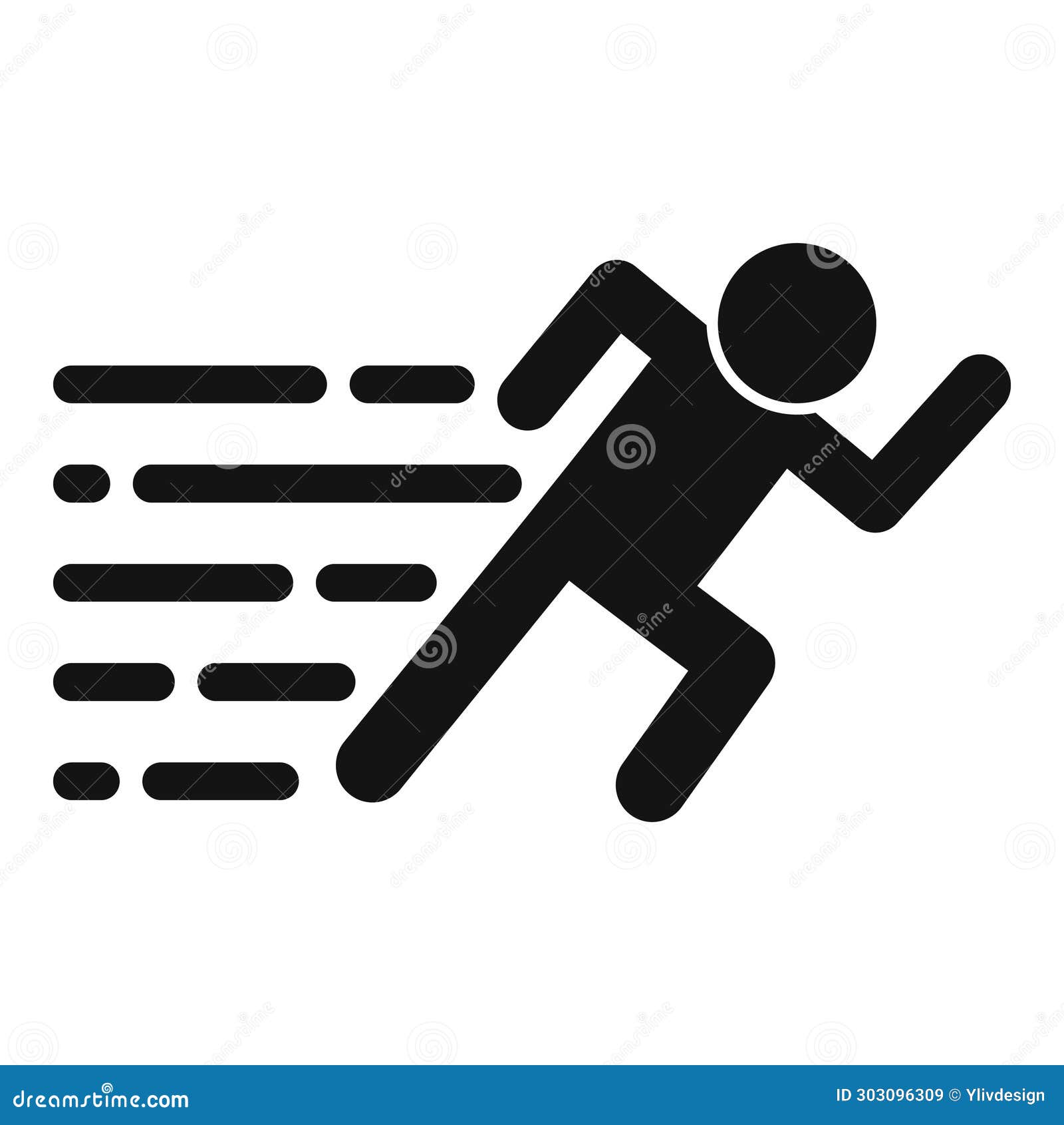 Fast Man Run Icon Simple Vector. Velocity Character Stock Illustration ...