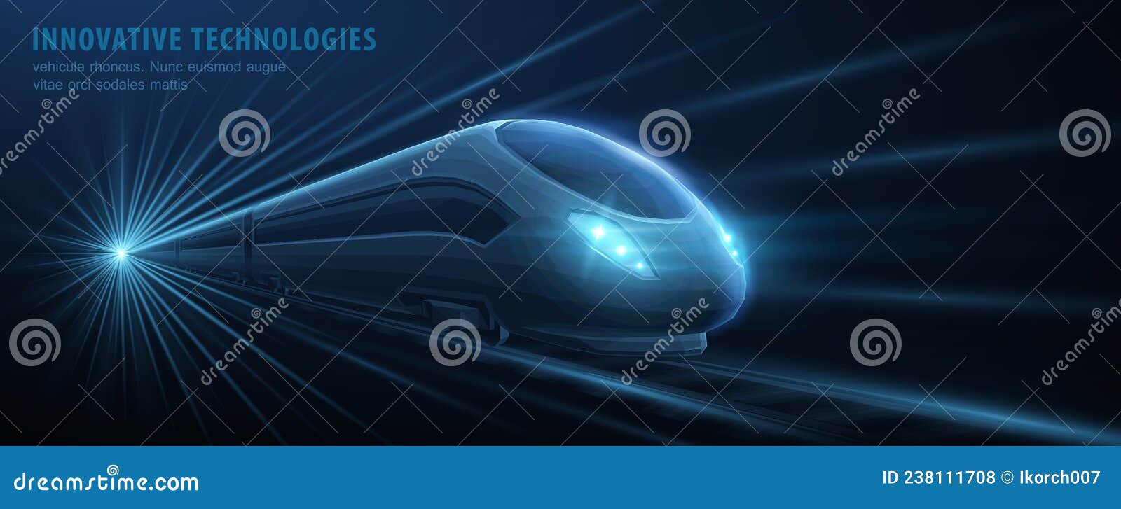 Fast Modern Express Passenger Train on High Speed Railway Moving from ...