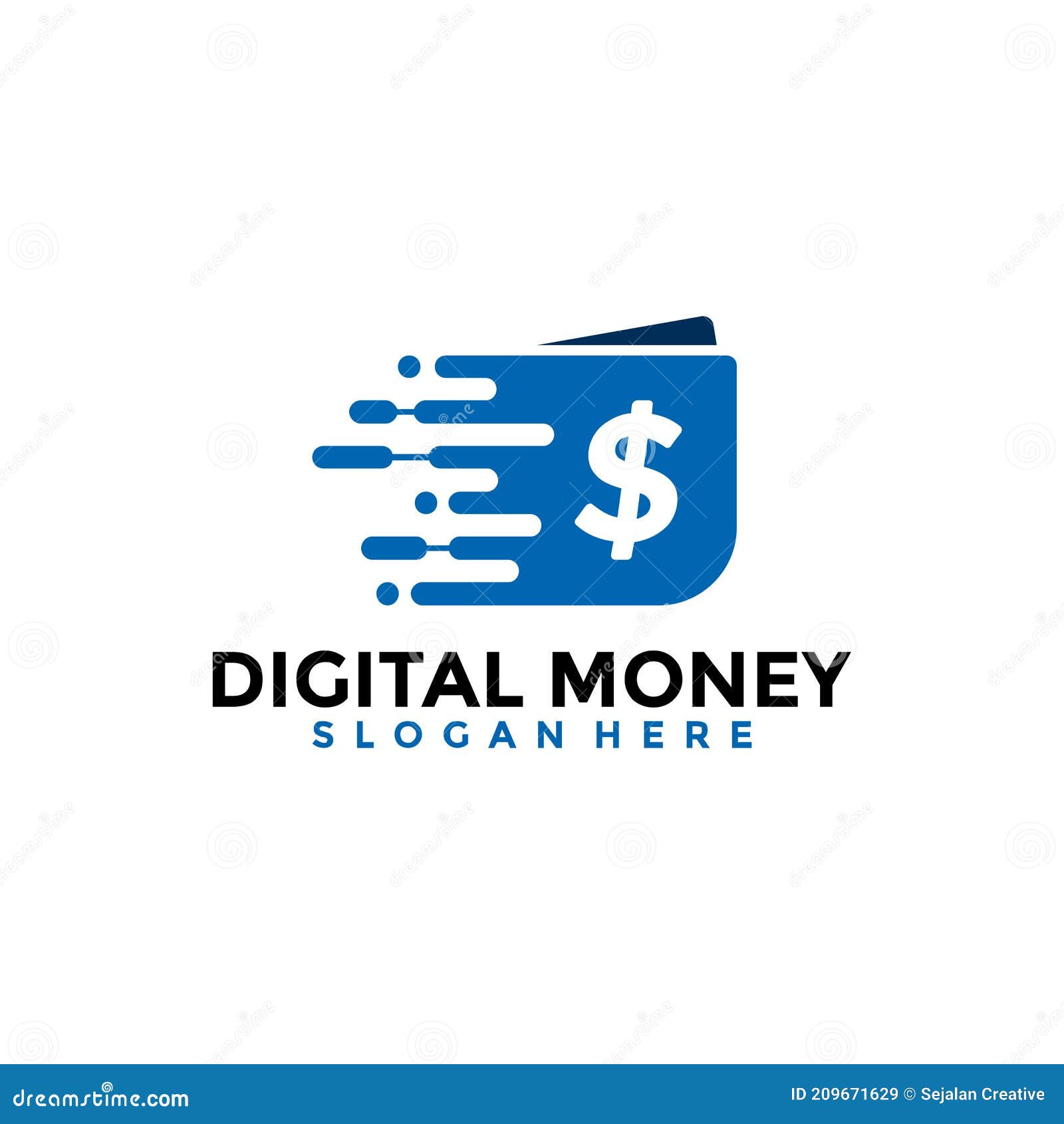Fast Money Digital Transaction Logo Design Template Stock Vector ...