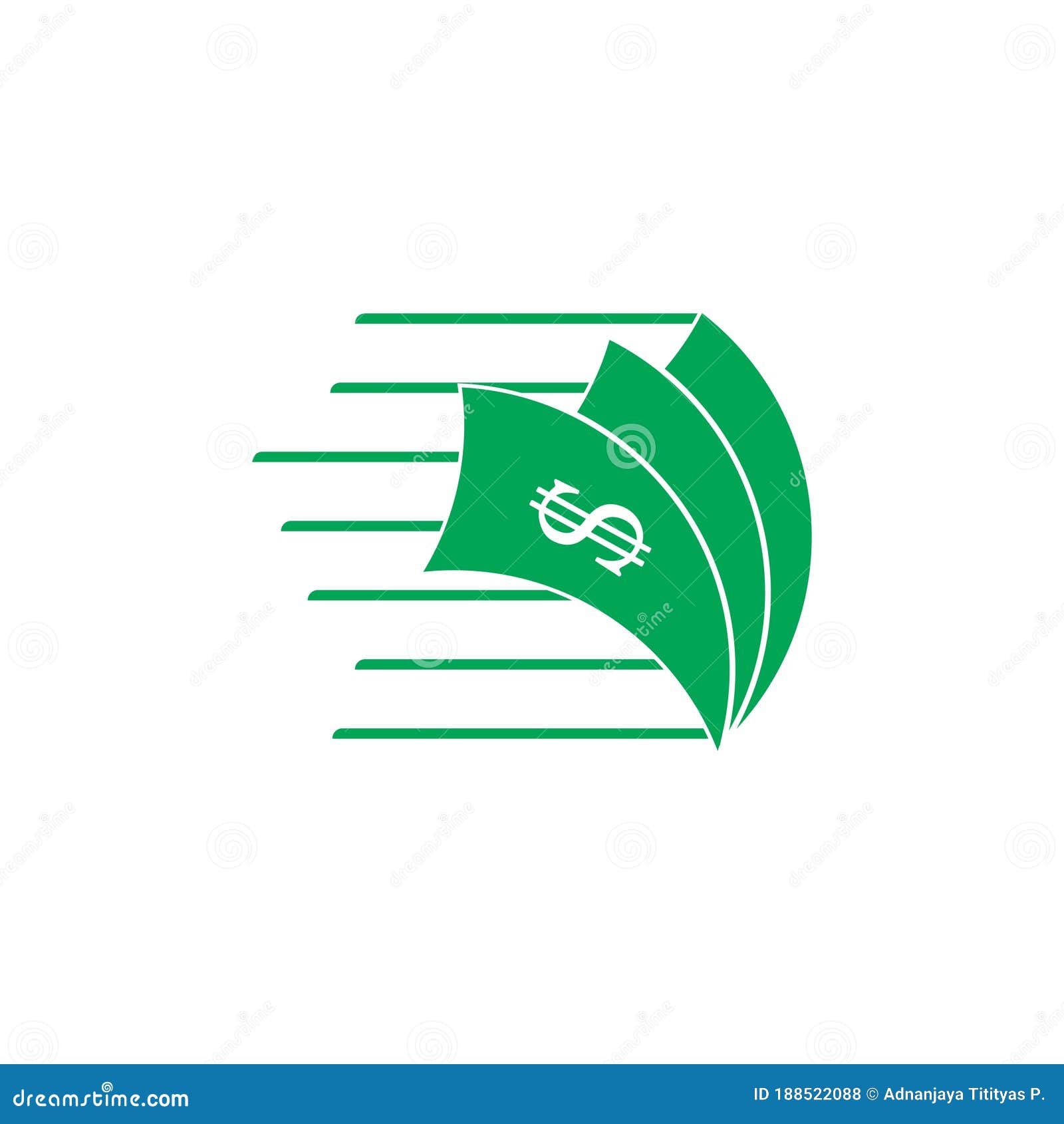 Fast Money Dollar Sheets Design for Finance Logo Stock Vector ...