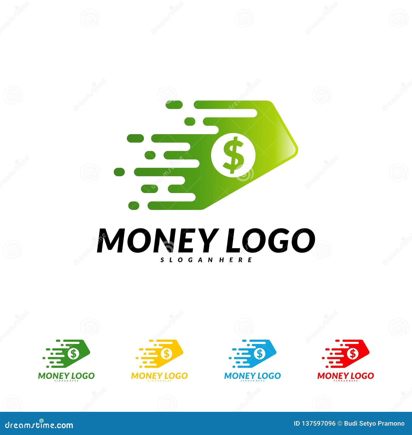 Fast Money Logo Design Concept Vector. Fast Coin Logo Template Stock ...