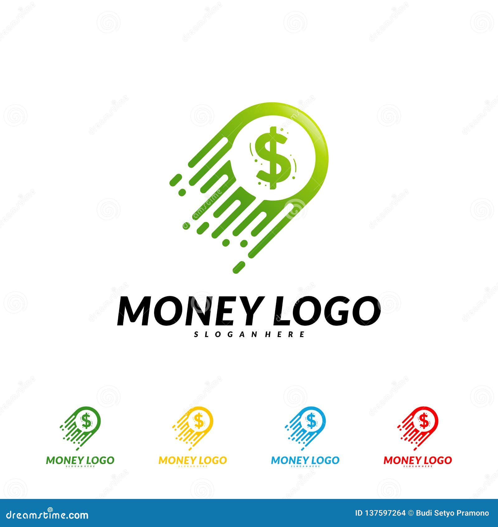 Fast Money Logo Design Concept Vector. Fast Coin Logo Template Stock ...