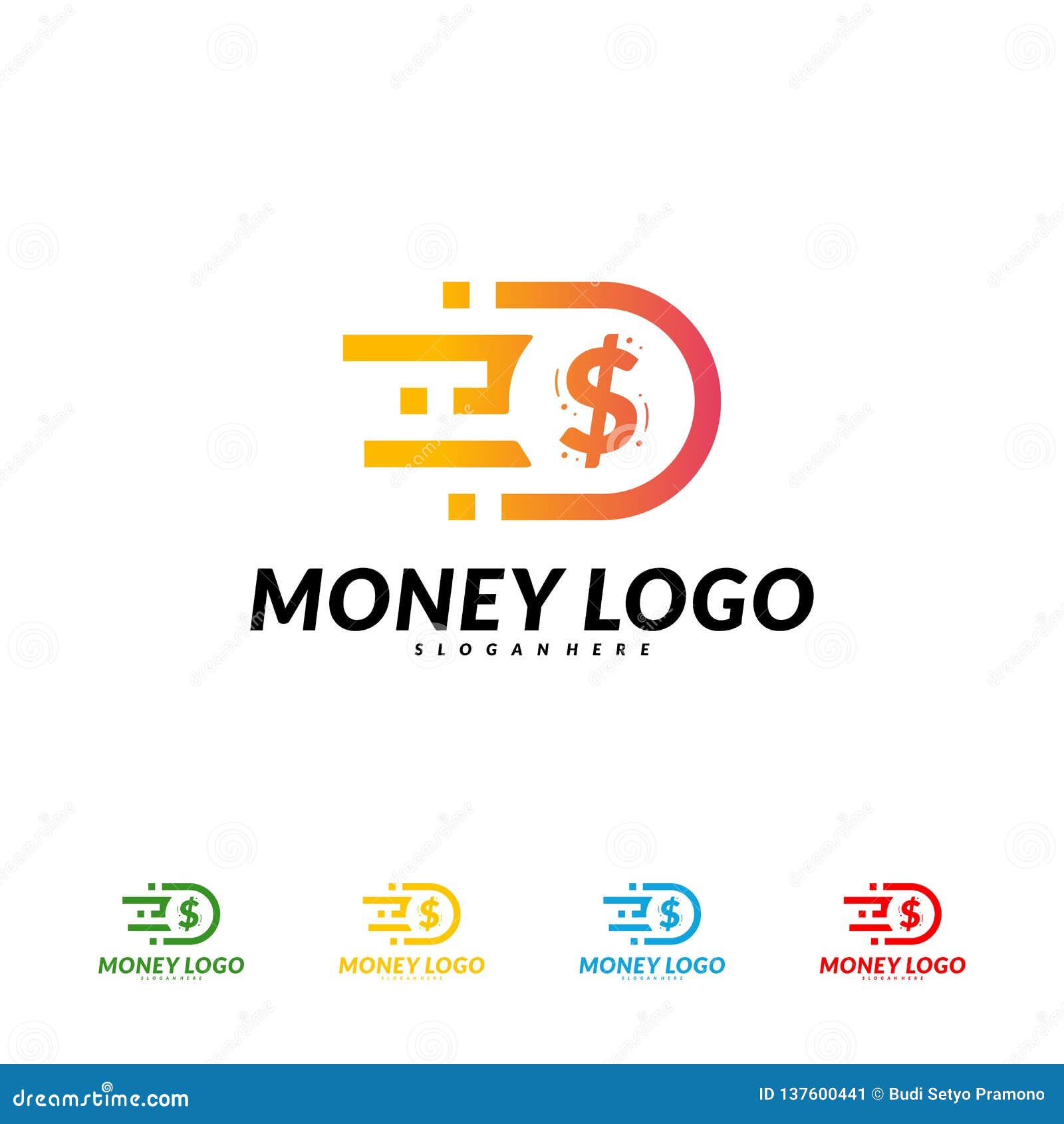 Fast Money Logo Design Concept Vector. Fast Coin Logo Template Stock ...