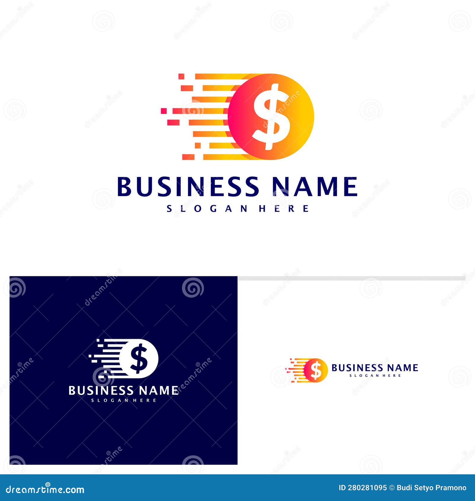 Fast Money Logo Design Concept Vector. Fast Coin Logo Template Stock ...
