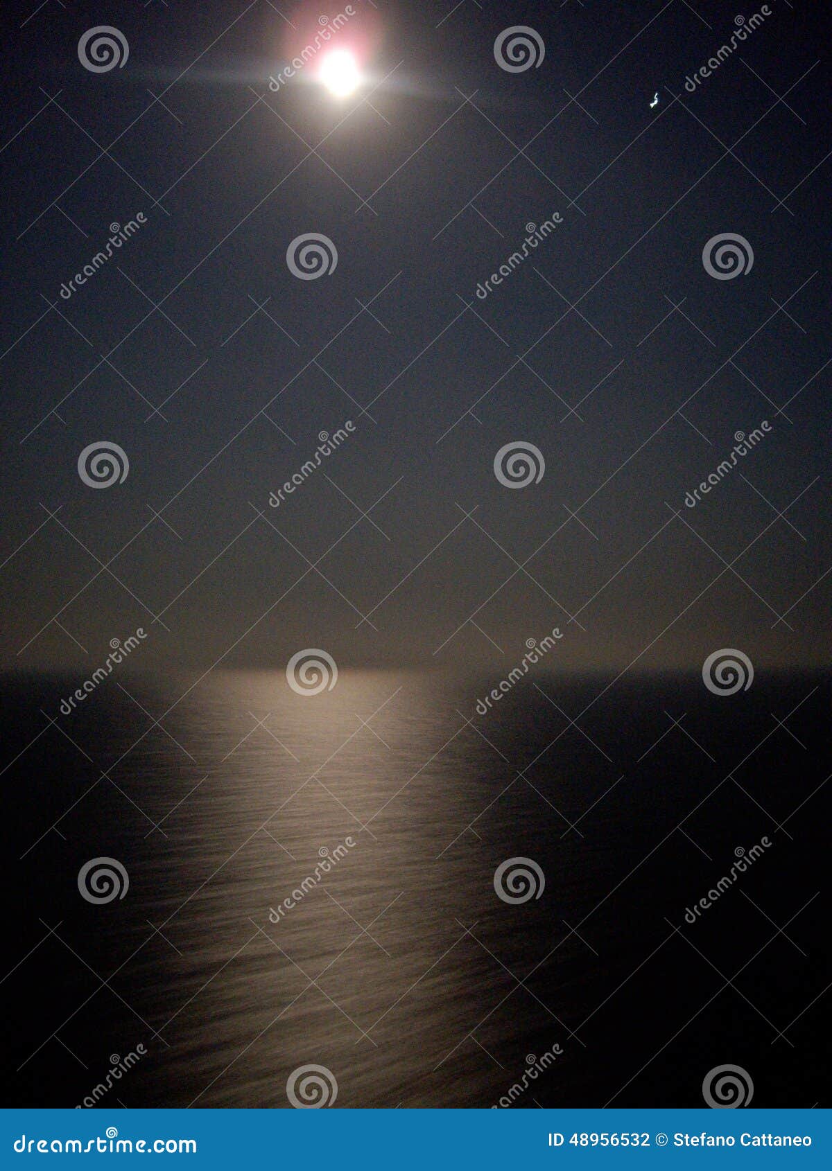 Fast Moon on the Sea stock photo. Image of fast, luna - 48956532