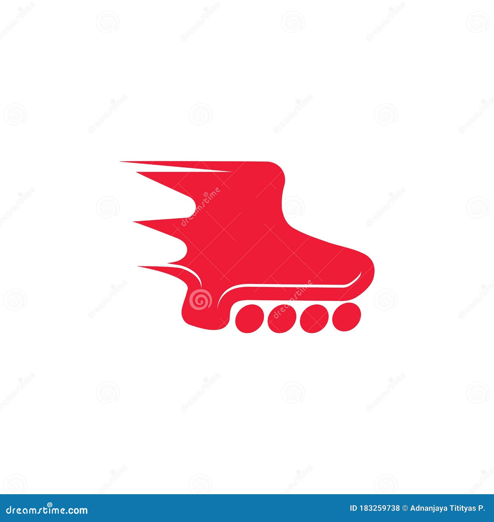 Fast Motion Inline Skate Symbol Logo Vector Stock Vector - Illustration ...