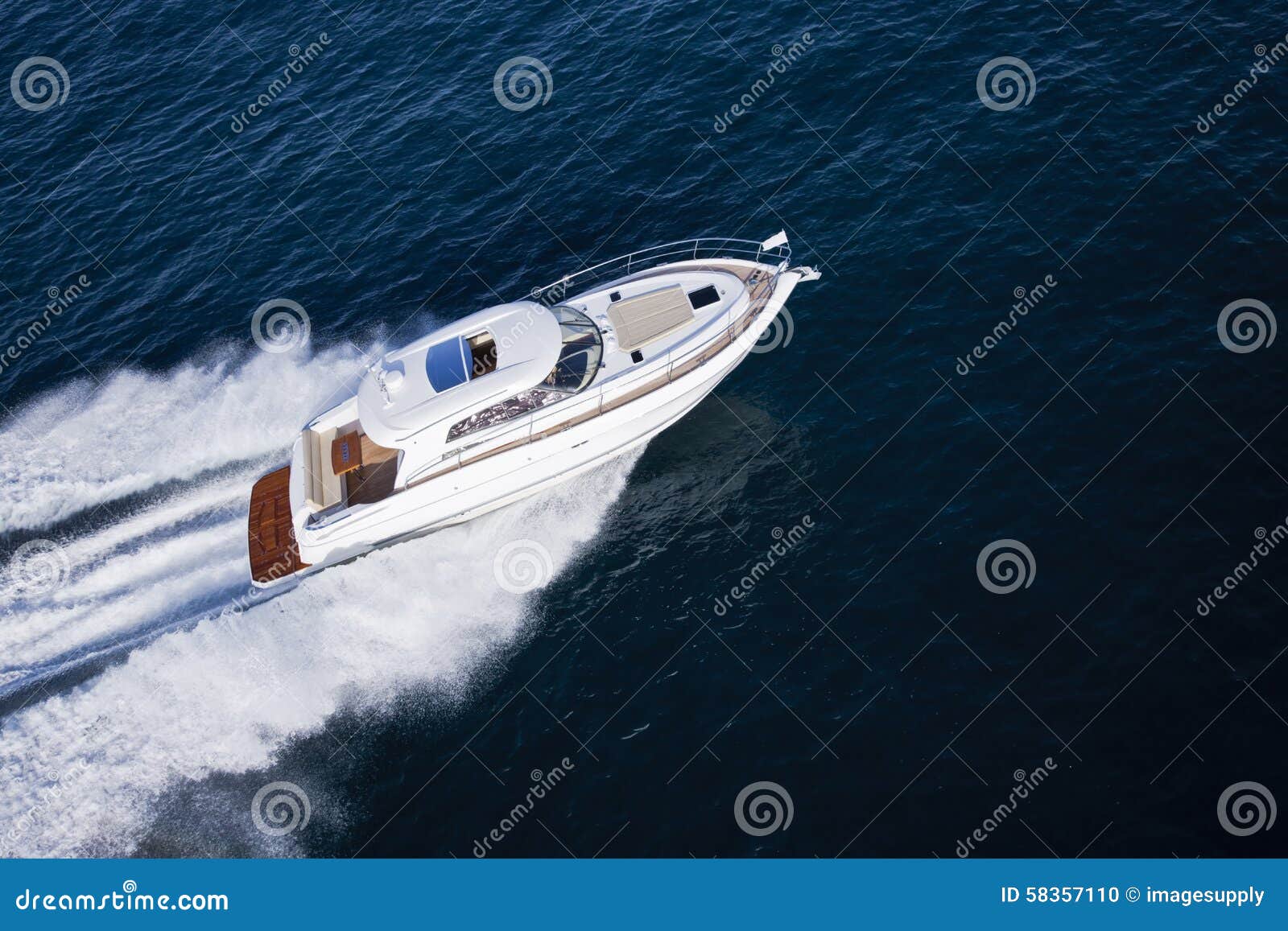 Fast Motor Boat Sailing through an Ocean Stock Photo - Image of driving ...