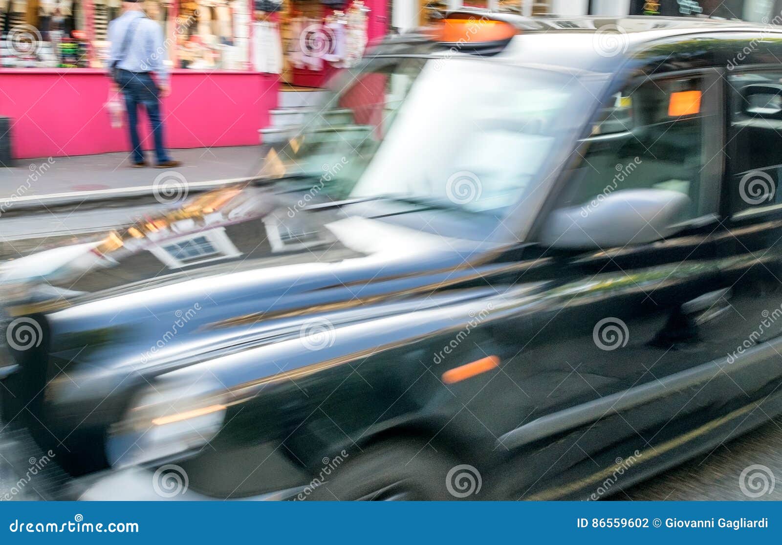 Fast Moving Blurred Taxi in London Stock Photo - Image of travel, ride ...
