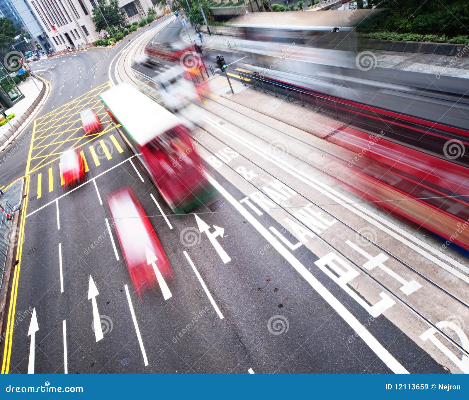 Fast moving bus stock image. Image of architecture, moving - 12113659