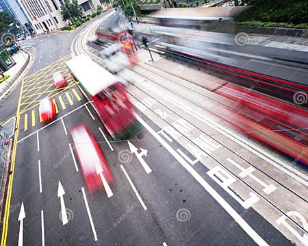 Fast moving bus stock image. Image of architecture, moving - 12113659