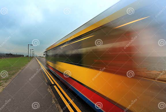 Fast moving bus stock image. Image of life, motion, bright - 13347677