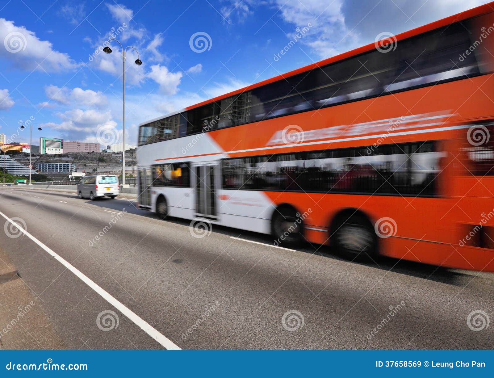 Fast moving bus on highway stock image. Image of drive - 37658569