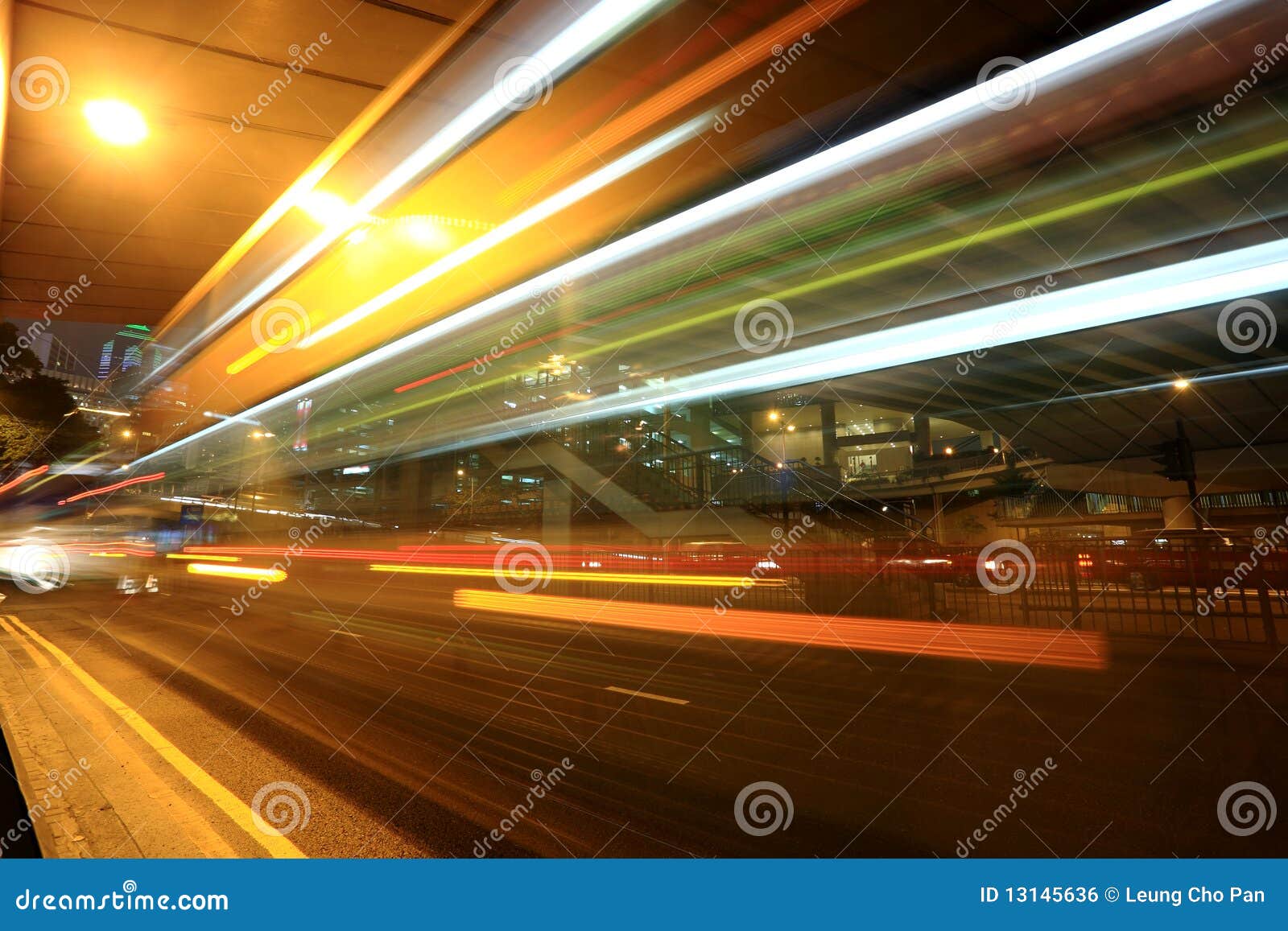 Fast moving bus at night stock photo. Image of cityscape - 13145636