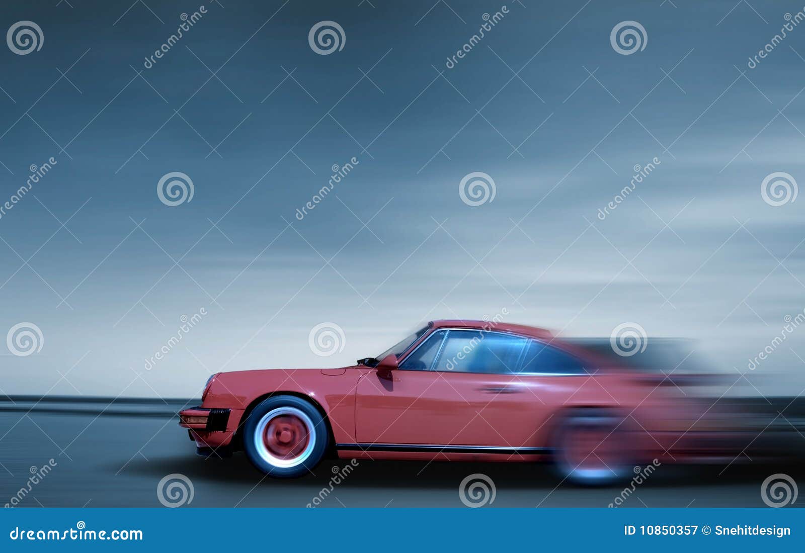 Fast moving car stock image. Image of automobile, street - 10850357