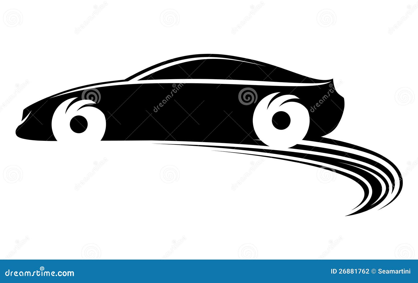 Fast moving car stock vector. Illustration of power, isolated - 26881762