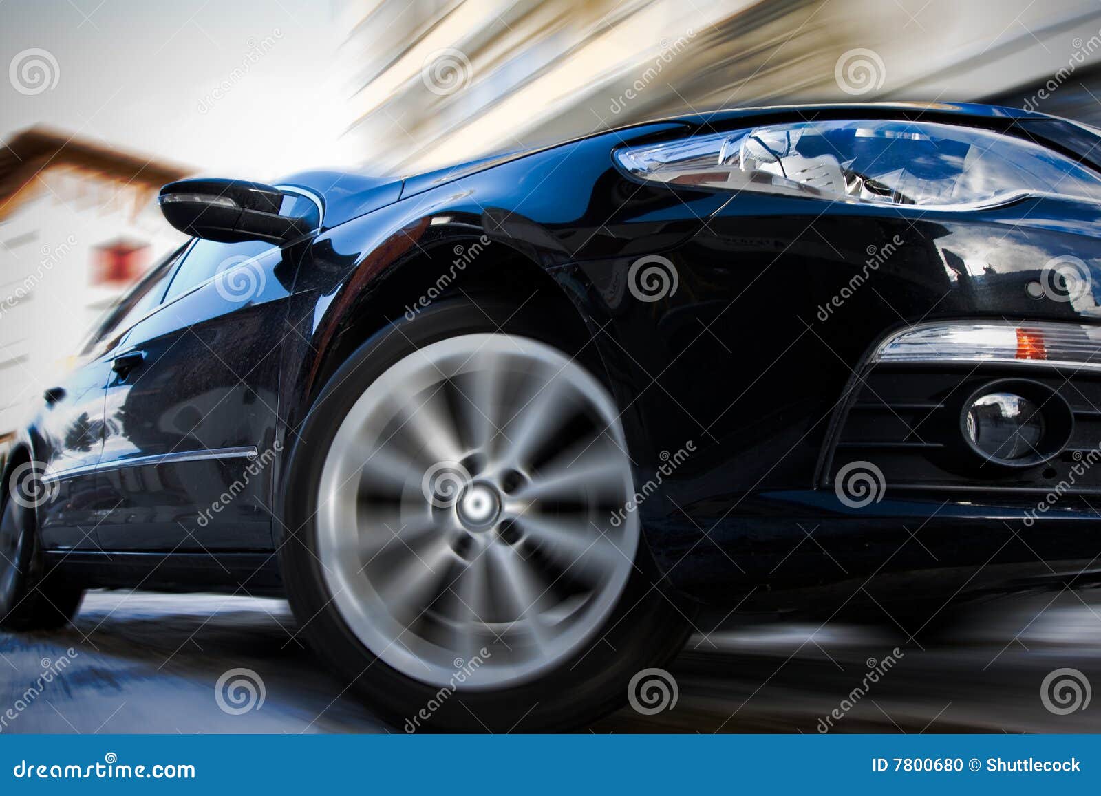 Fast moving car stock photo. Image of auto, bright, curve - 7800680