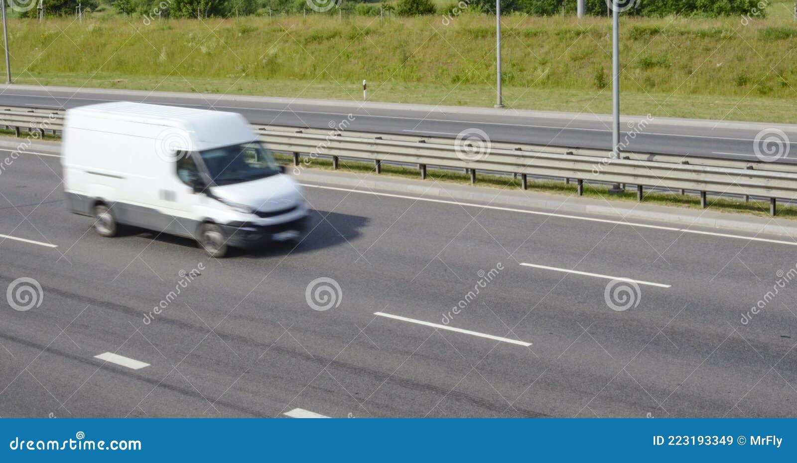 Fast Moving Car on a Highway Stock Image - Image of summer, traffic ...