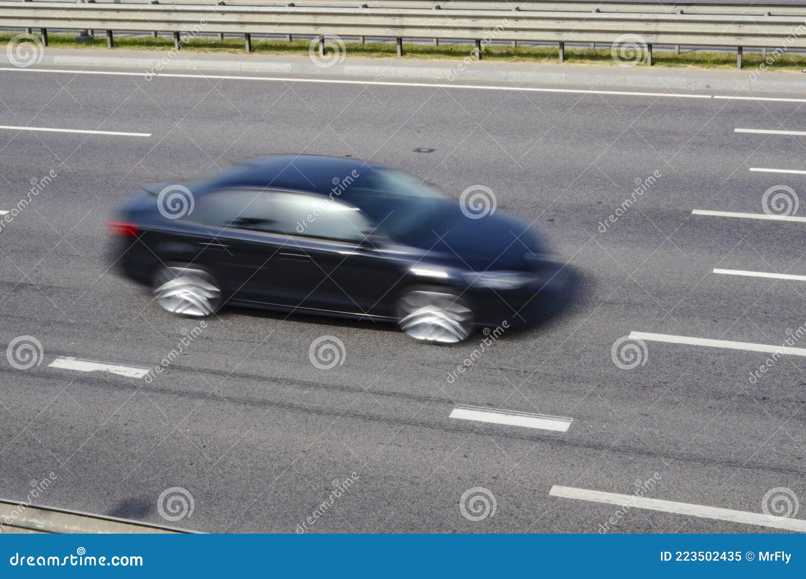 Fast Moving Car on a Highway Stock Image - Image of speed, economy ...
