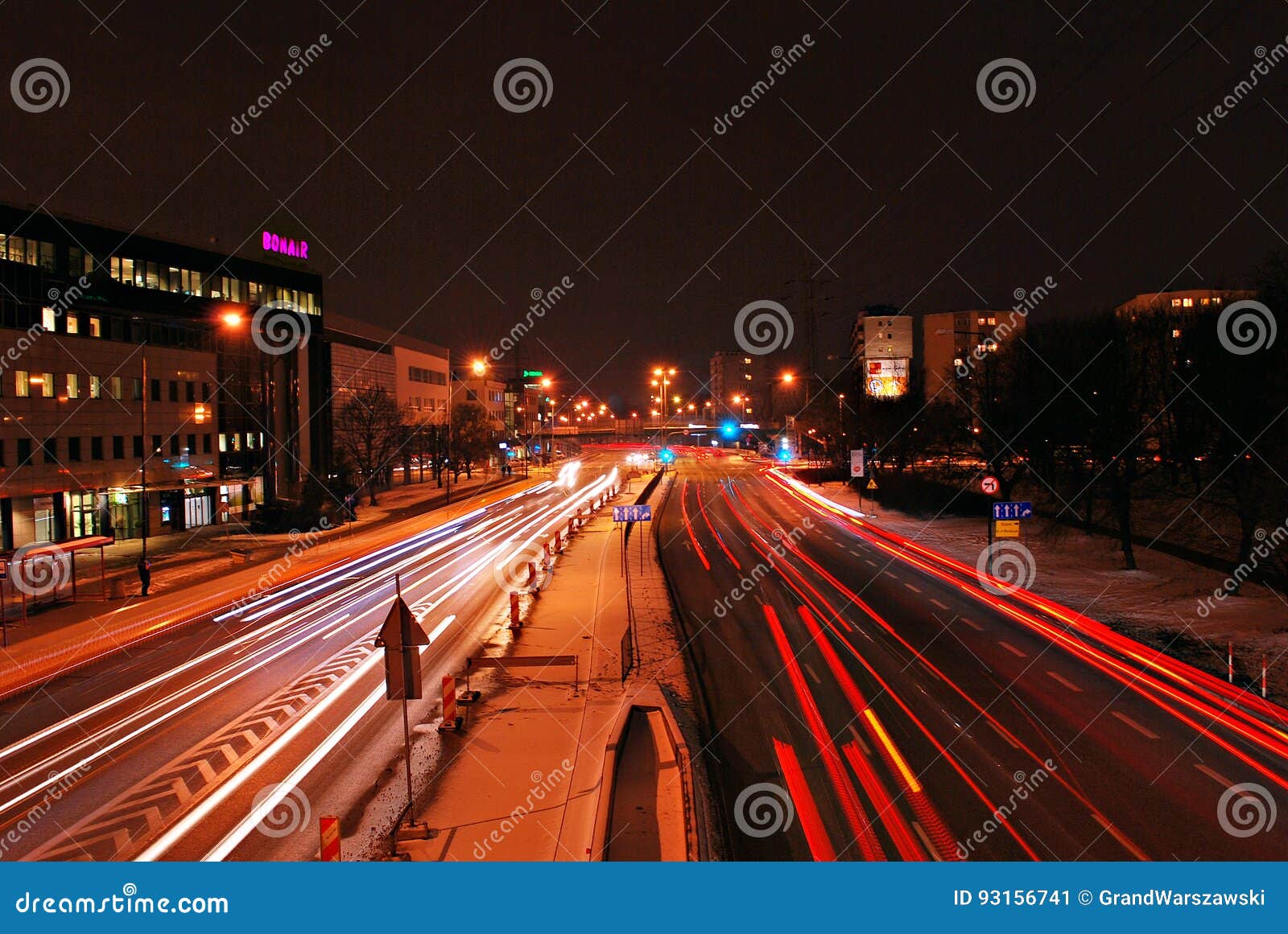 Fast Moving Car Light in City at Night Editorial Photo - Image of ...