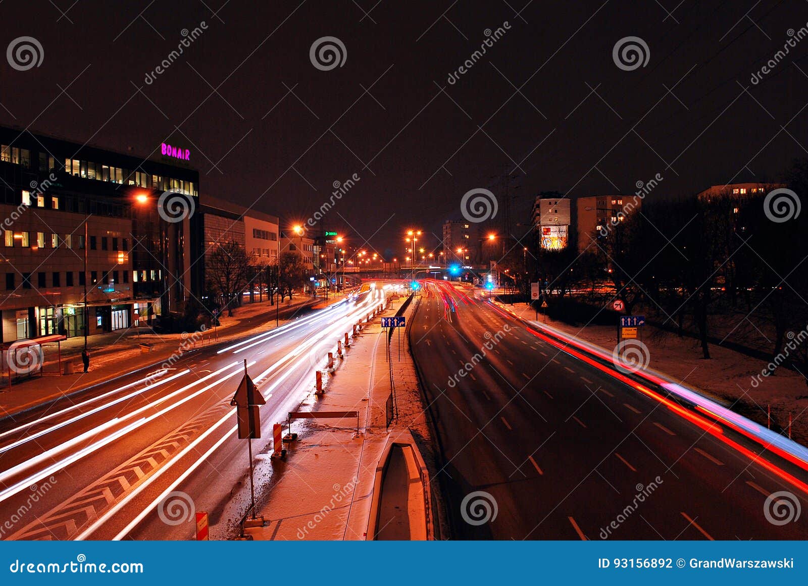 Fast Moving Car Light in City at Night Editorial Photography - Image of ...