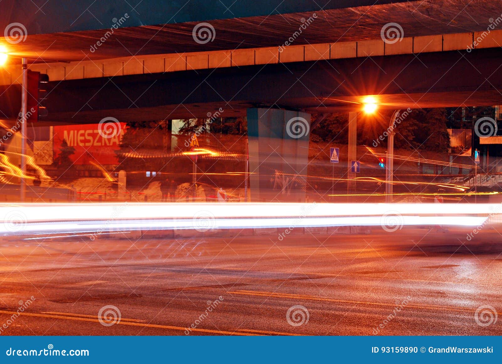 Fast Moving Car Light in City at Night Editorial Image - Image of ...
