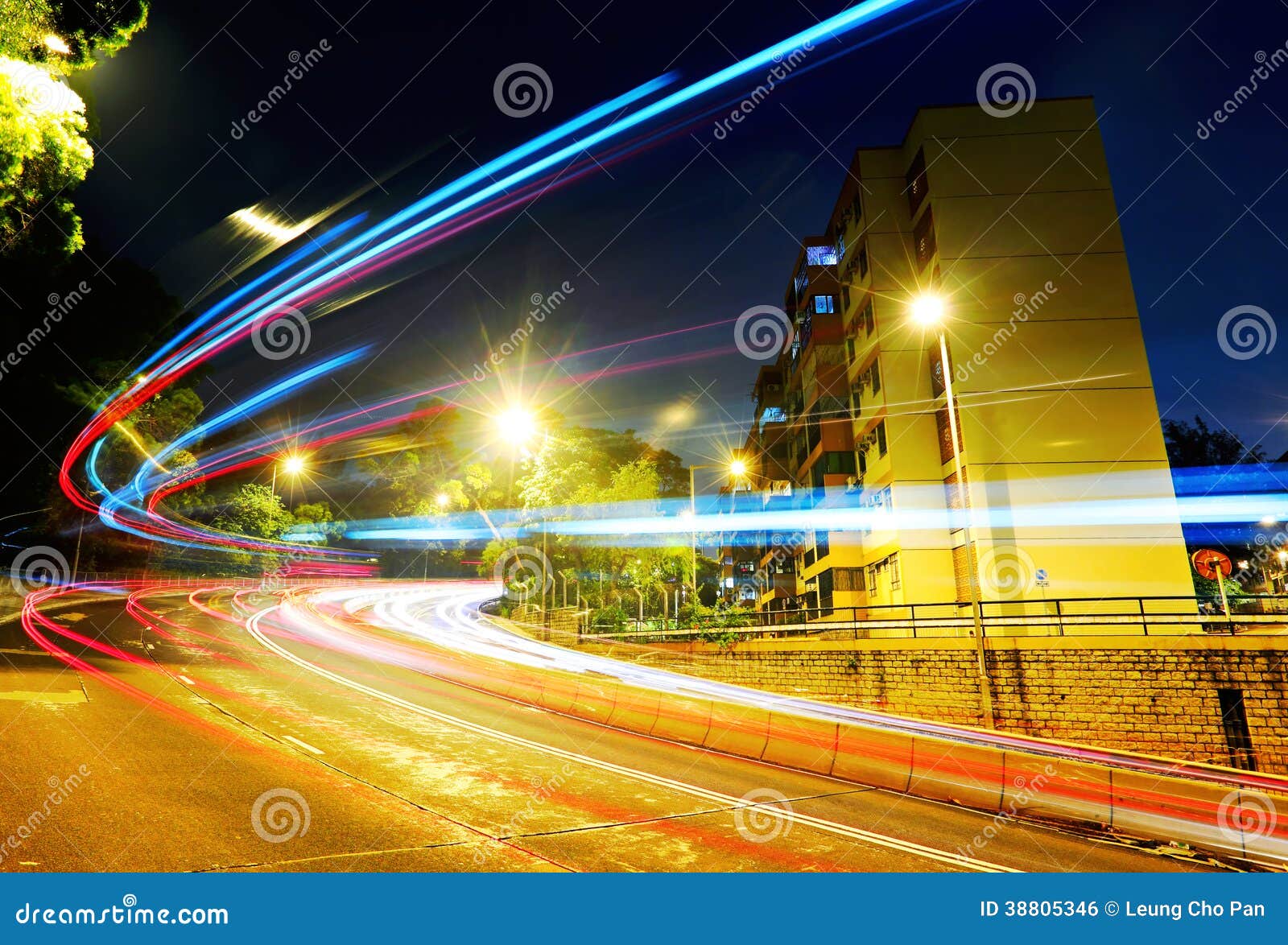 Fast Moving Car Light on Road Stock Photo - Image of road, night: 38805346