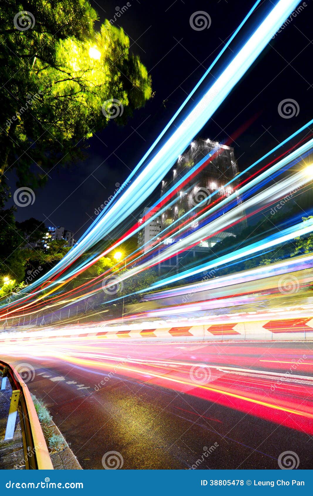 Fast Moving Car Light on Street Stock Photo - Image of movement ...