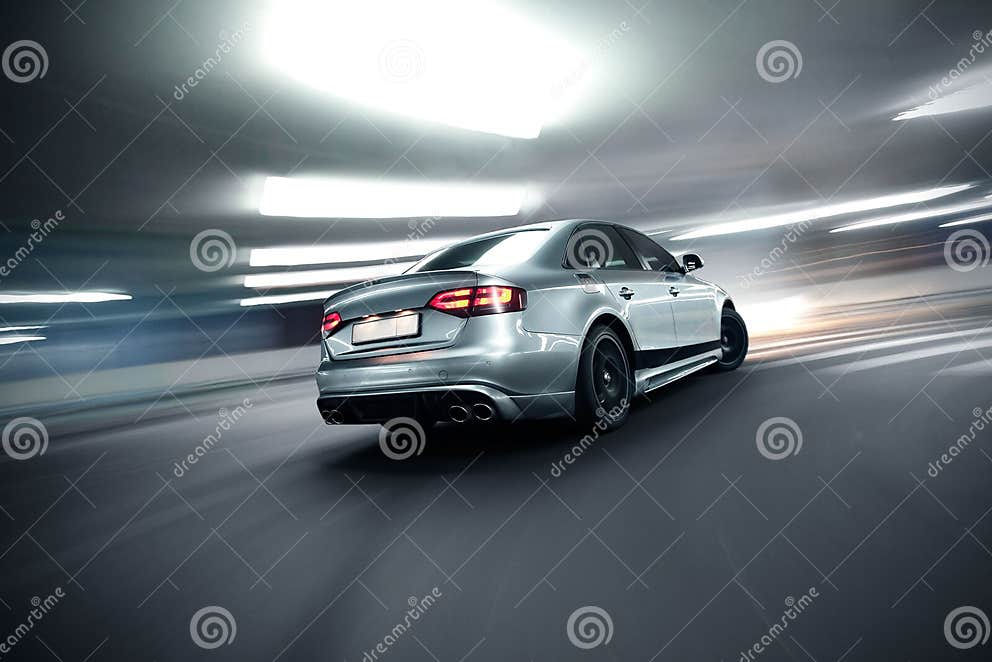 Fast Moving Car Night Version Stock Image - Image of racing, moving ...
