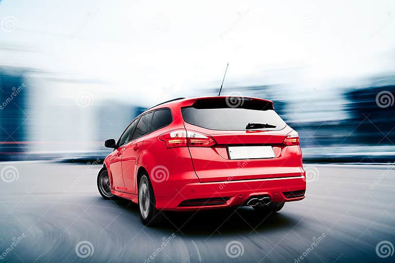 Fast Moving Car Winter Version Stock Image - Image of automobile, speed ...