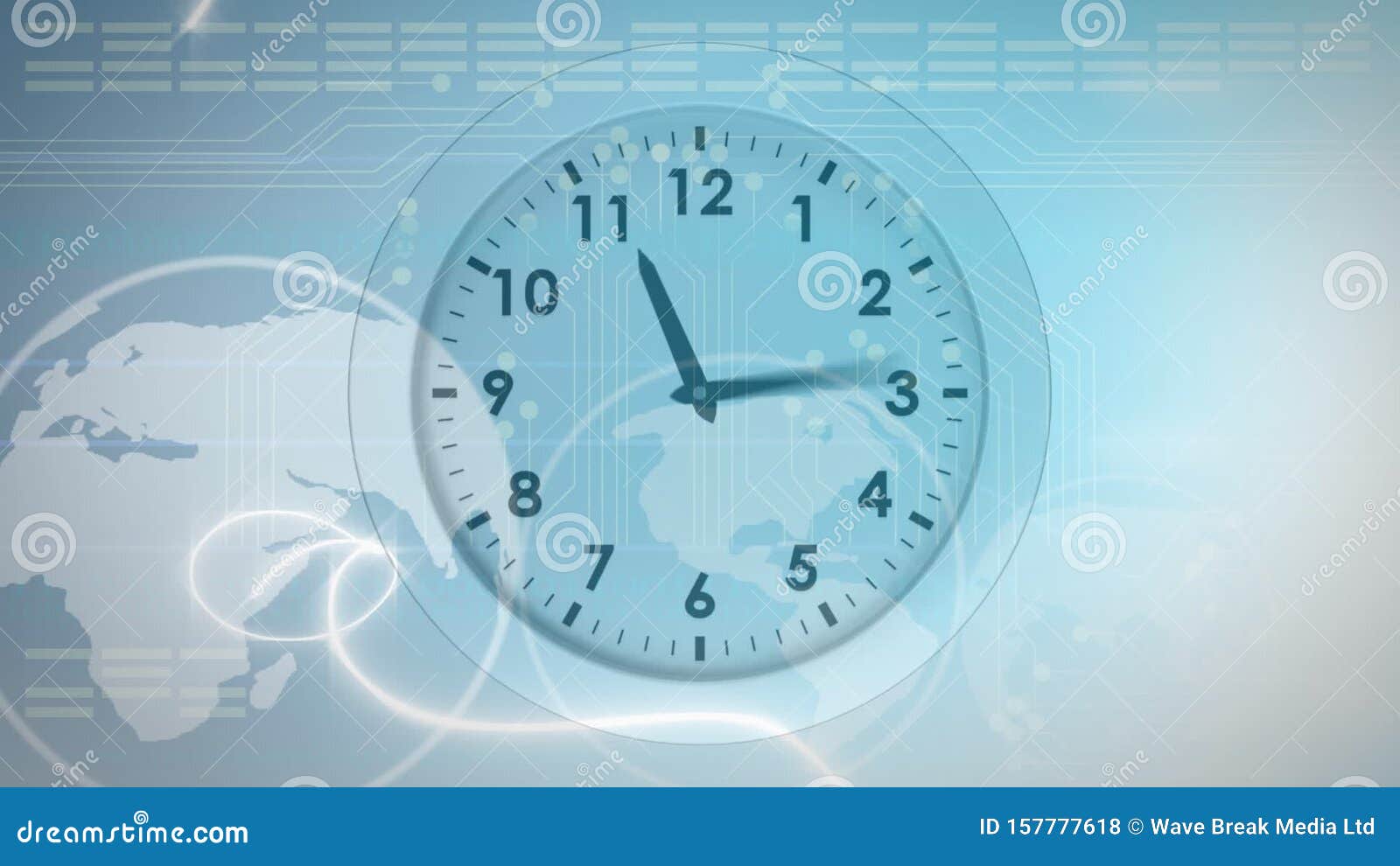 Fast Moving Clock and Globe Spinning Stock Footage - Video of digitally ...