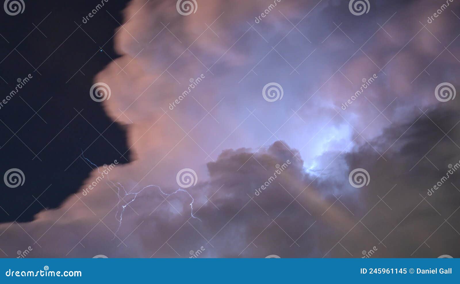 Fast Moving Clouds Full of Lightning. Stock Image - Image of lightning ...
