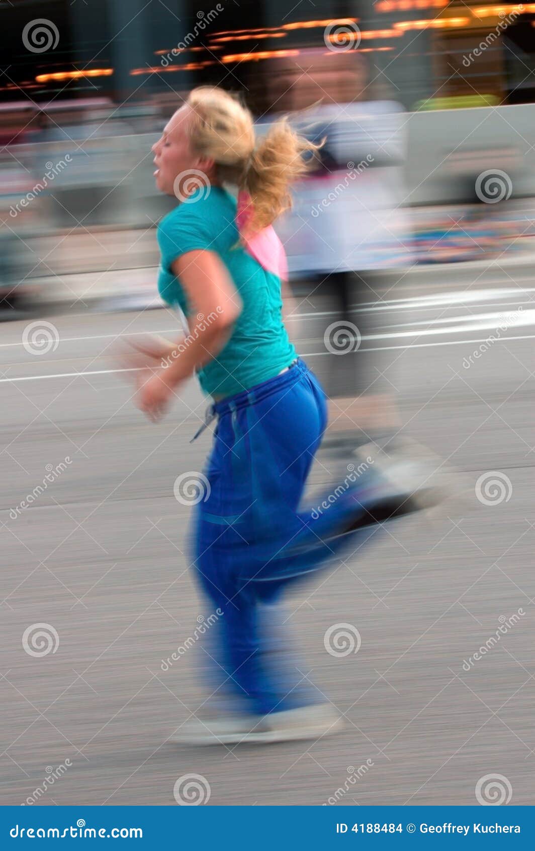 Fast Moving Female Runner editorial stock image. Image of female - 4188484